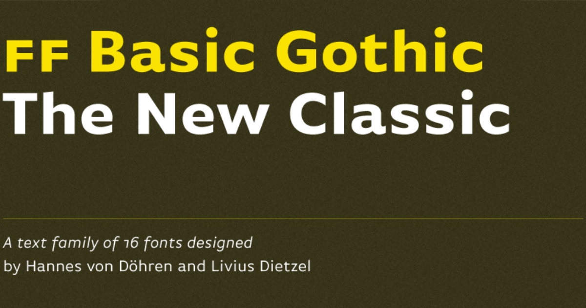 FF Basic Gothic | HvD Fonts